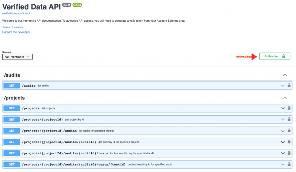 Help: Getting started with the API - Verified Data
